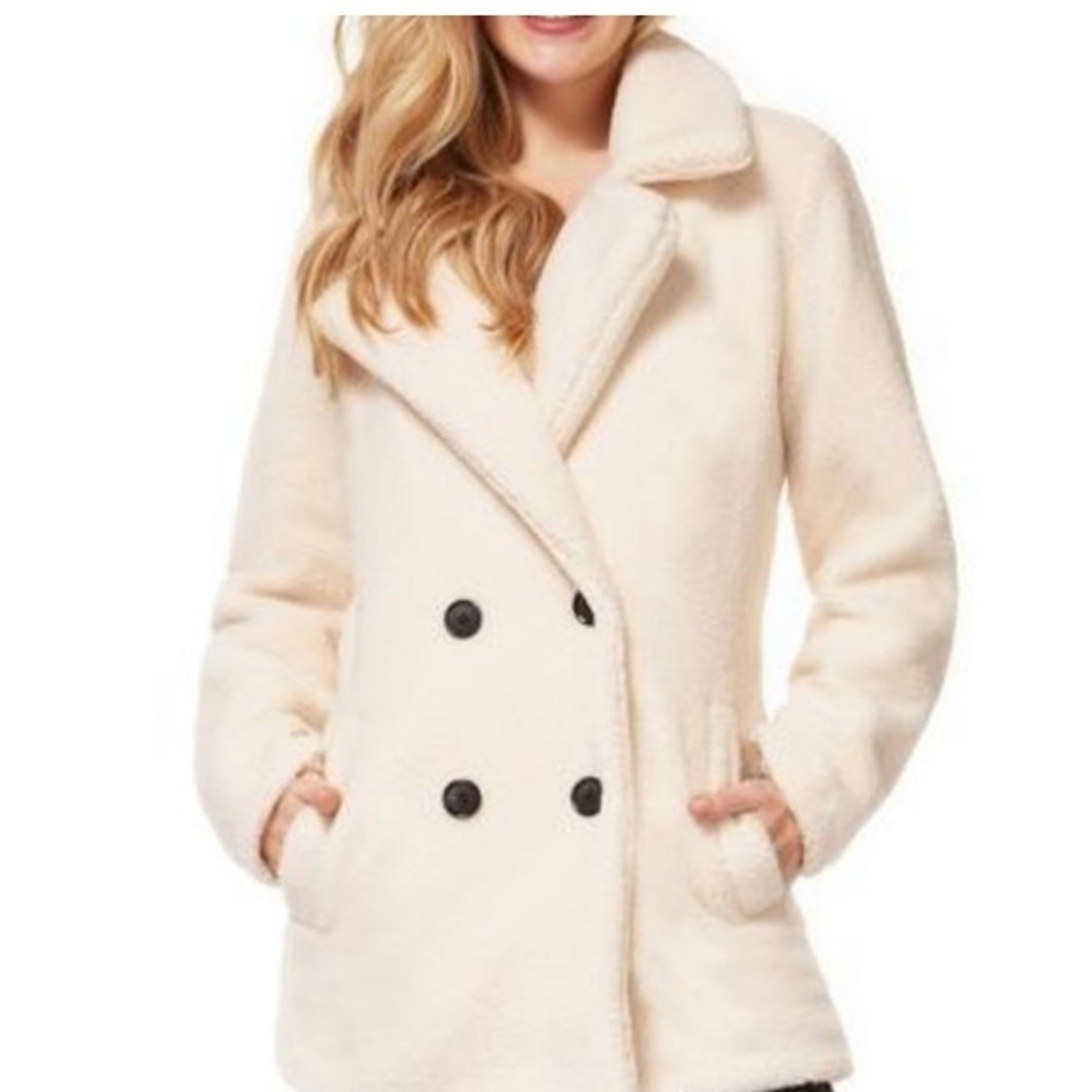 DEX Shearling Boho Cottagecore Teddy Pea Coat - Gem