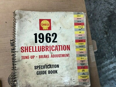 Vintage 1962 Shell Oil Shellubrication Specification Guide Book 12" x ...
