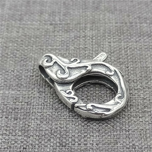 Sterling Silver Lobster Claw Trigger Clasp Spiral Floral for Bracelet ...
