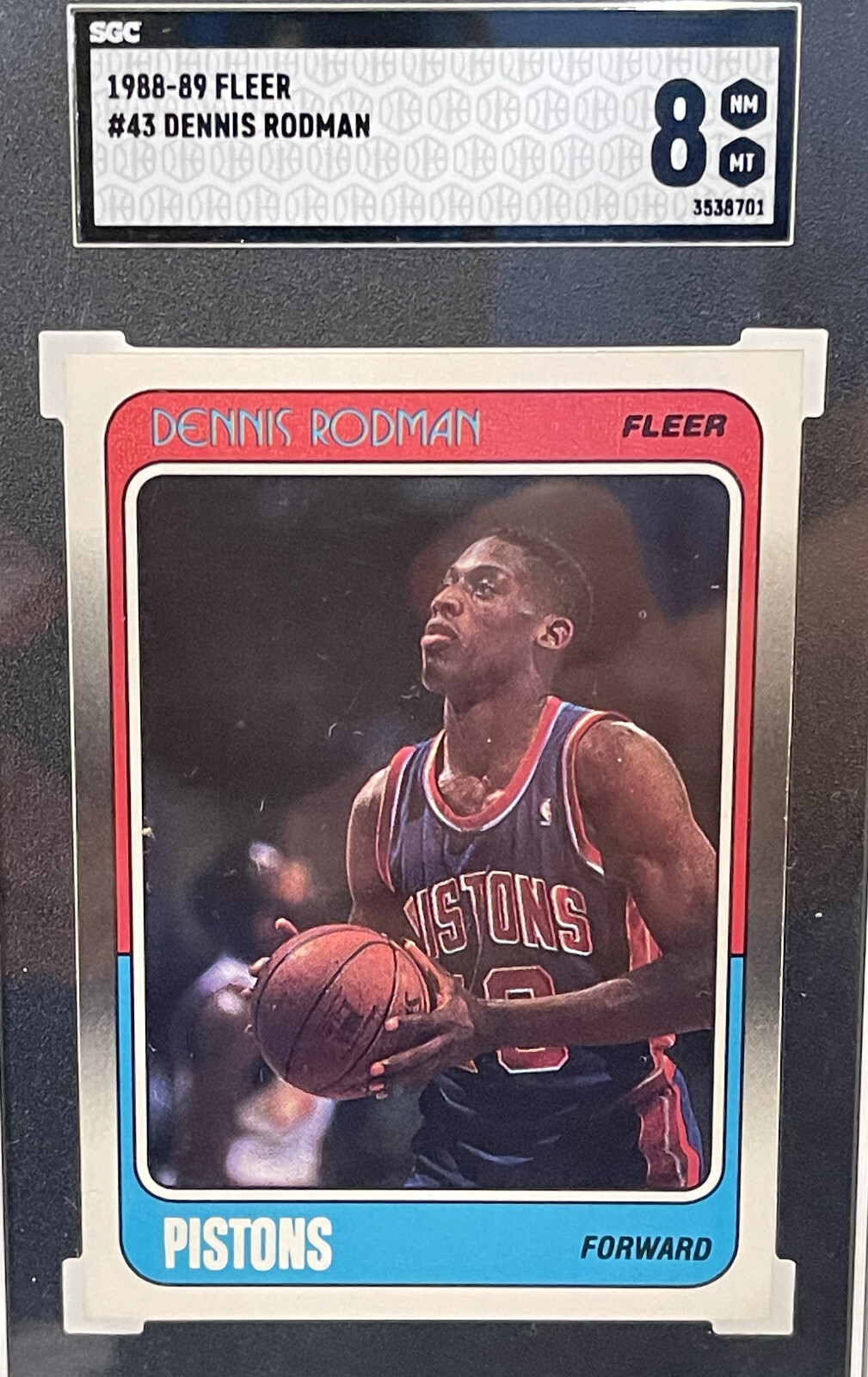 1988-89 FLEER BASEKTBALL NBA DENNIS RODMAN ROOKIE NM-MINT SGC 8 | eBay