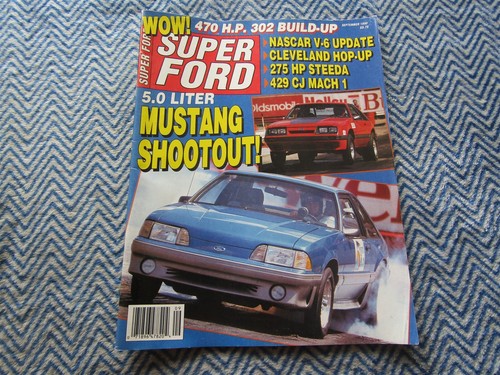 SUPER FORD MAGAZINE SEPTEMBER 1990 5.0 LITER MUSTANG SHOOTOUT! 429 CJ ...
