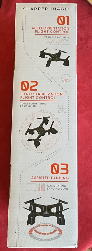 SHARPER IMAGE STUNT DRONE DX-2 RECHARGABLE BLACK, Drone quadcopter new ...