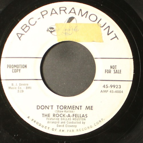 ROCK-A-FELLAS: don't torment me ABC 7" Single 45 RPM | eBay