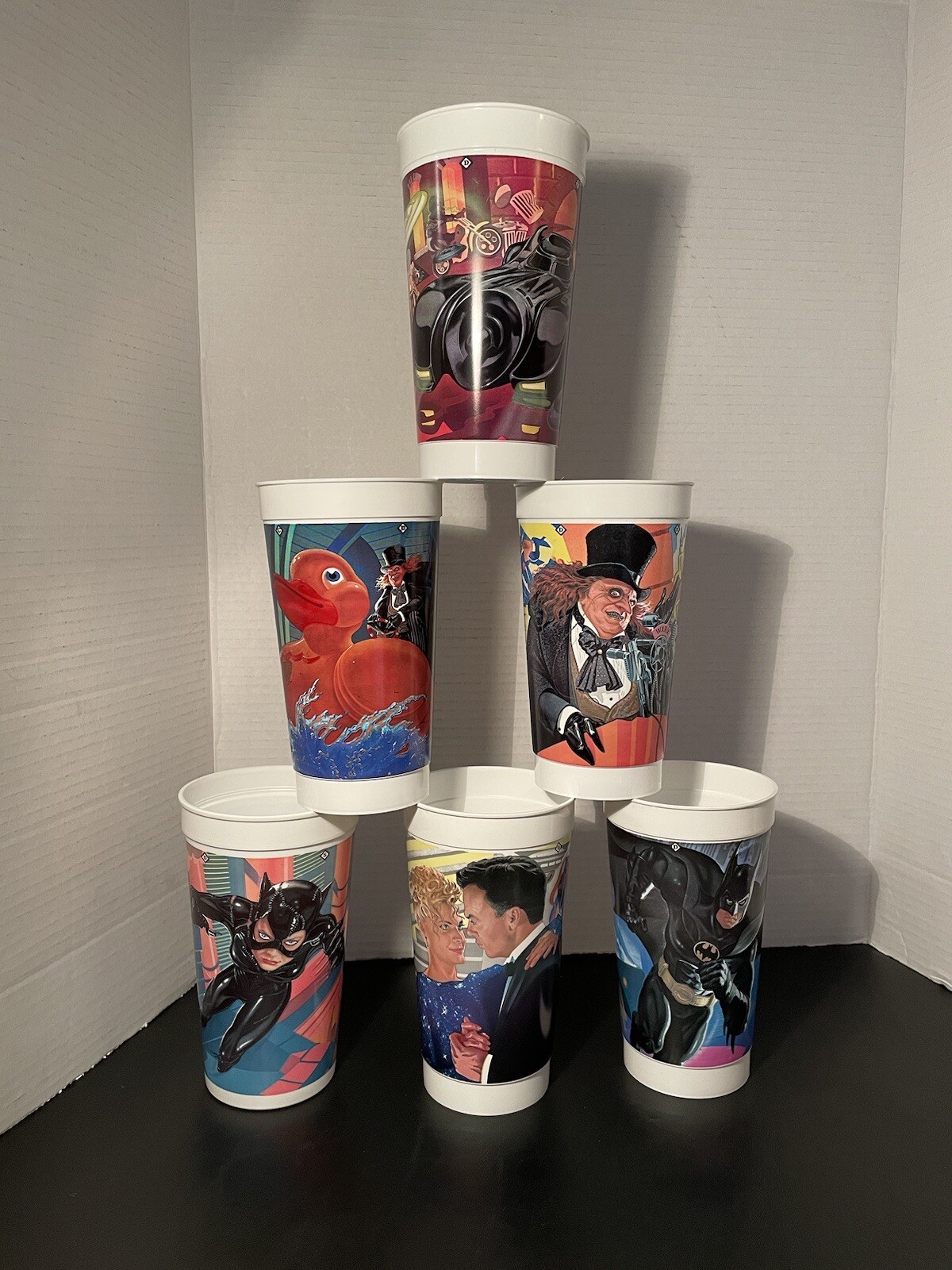 BATMAN RETURNS McDonald’s Collector Cups Complete Set 1992 VTG HTF RARE ...