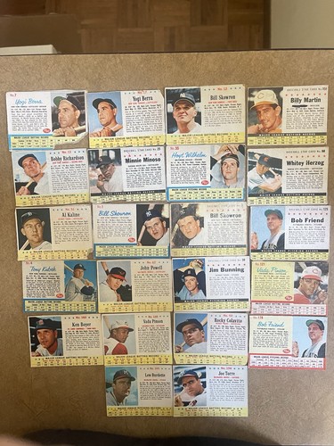 post cereal Baseball Card Lot 1961 & 1962 Lot Of (22) Many HOFers Lower ...