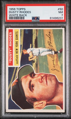 1956 TOPPS WHITE BACK #50 DUSTY RHODES PSA 7 | eBay