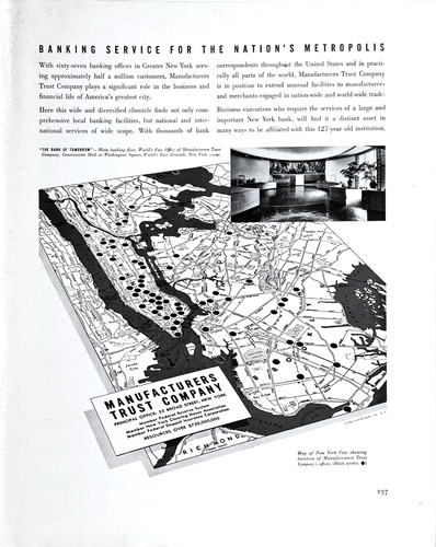 Manufacturers Trust Co Banking For The Nation's Metropolis Vtg Magazine ...