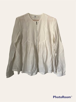 Roseanna Cotton Zip Front Top Size 38 | eBay