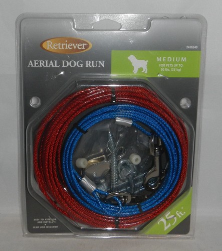 Retriever Aerial Dog Run Trolley Chain for Medium Pets 25ft Long Up to ...