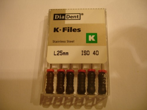 11 Packs DiaDent Dental Endodontic Hand K- Files (6/Pkg) 25mm ISO 40 | eBay