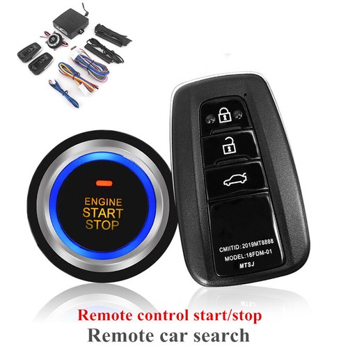 Car Keyless Entry Ignition Engine Start Push Remote Control Entry ...