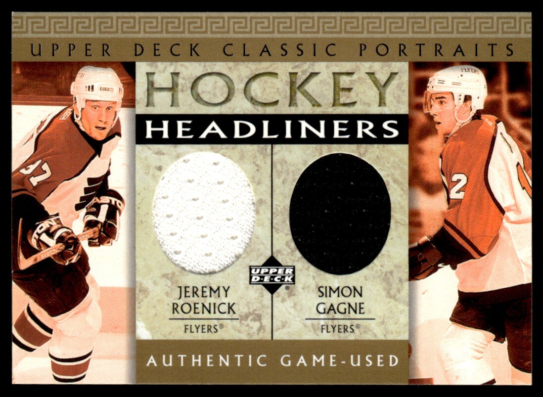 2002-03 Upper Deck Classic Portraits Headliners Jeremy Roenick/Simon ...