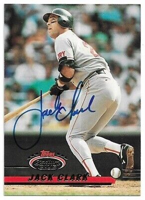 JACK CLARK Autographed Signed 1993 Topps Stadium Club card #20 Boston ...