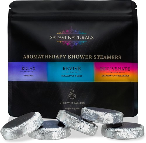 Aromatherapy Shower Steamers (5-Pack) Variety, Aromatic Vapor Tabs ...