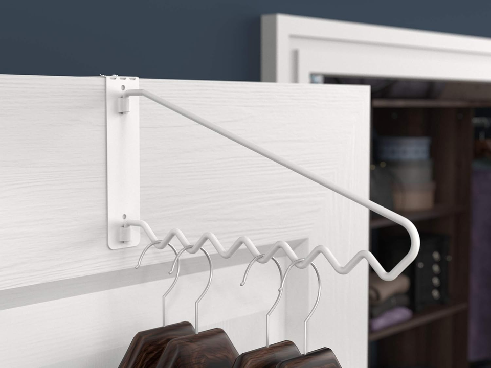 Closetmaid Hanging Bar Valet Rod for Wall or Door Mount Installation ...
