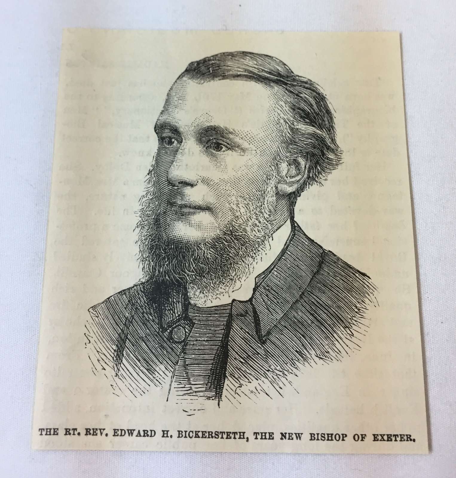 1885 magazine engraving ~ REVEREND EDWARD H BICKERSTETH Bishop Of ...