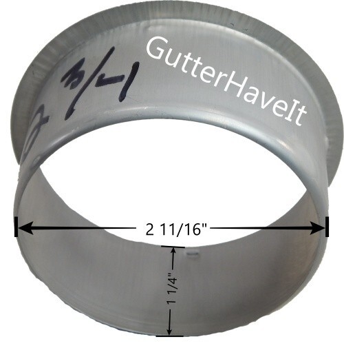 Package of 5 - 2 3/4 inch Aluminum Gutter Round Drain Outlet | eBay