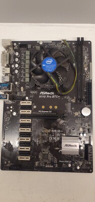 ASRock H110 Pro BTC+ LGA 1151 Intel ATX 13GPU Motherboard + Intel ...