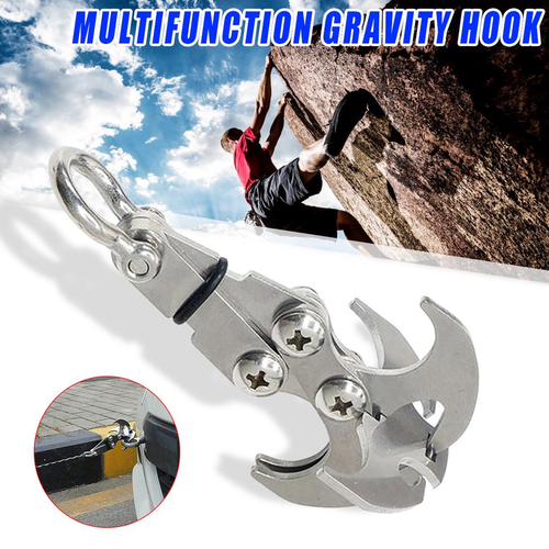 Gravity Grappling Stainless Steel Hook Claw Cross Survival Folding Hook ...