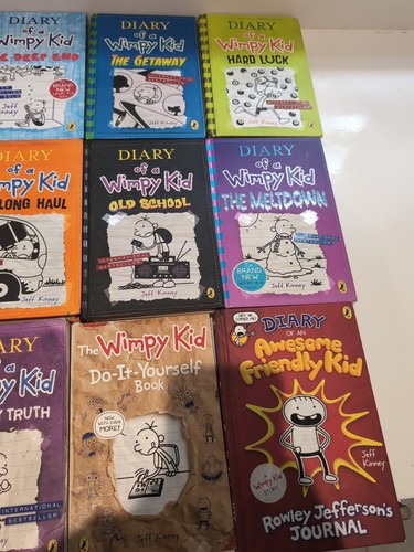 DIARY OF A WIMPY KID BOOK BUNDLE X 18 - JEFF KINNEY - PAPERBACK ...