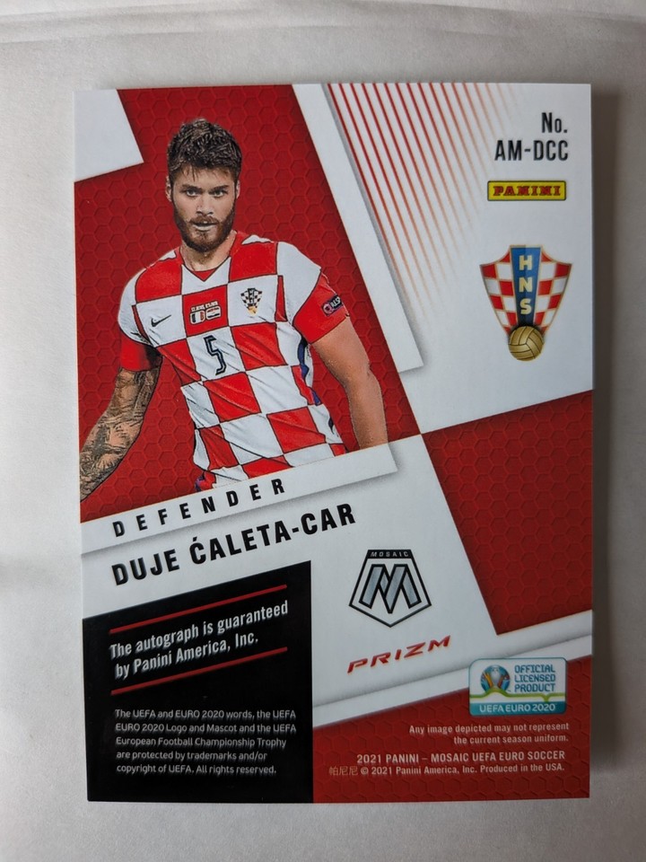 2020-21 Panini Mosaic UEFA Euro 2020 Duje Caleta-Car Autograph Card AM ...