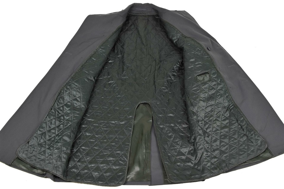 Genuine Italian army Coat Grey long officer trench coat with lining | eBay