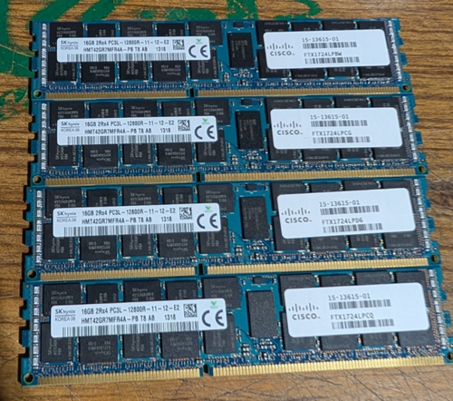LOT of 4 - 16GB Modules - hmt42gr7mfr4a-pb hynix 1200R Cisco FAST ...