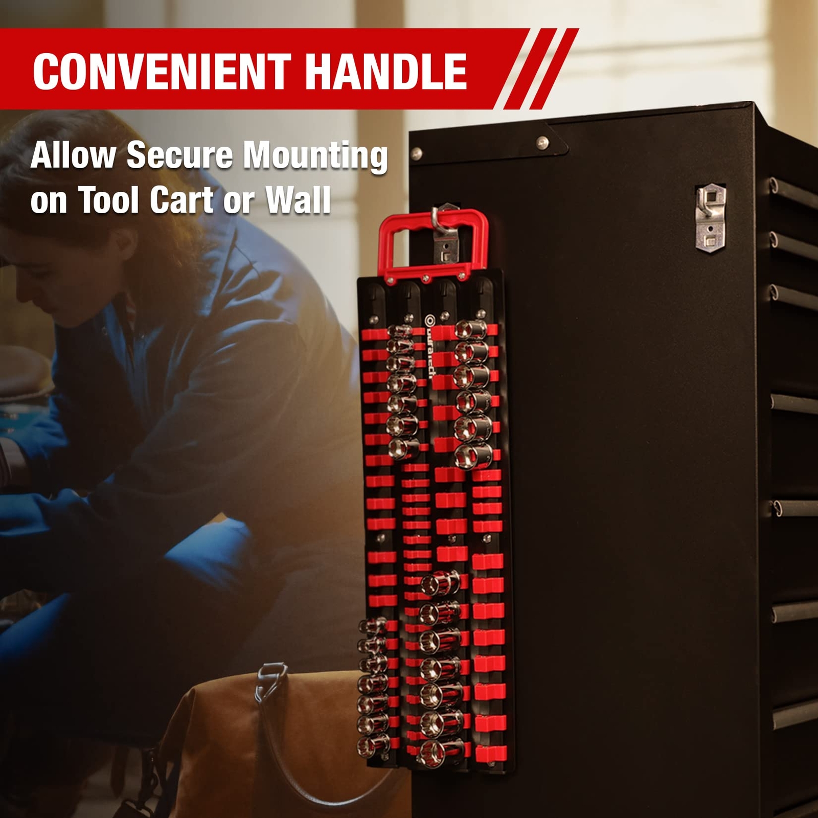 DURATECH 80 PC Socket Organizer Holder 1/2"1/4"3/8" Drive Socket ...