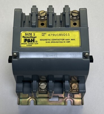 P&H HARNISCHFEGER,479U185D11,CONTACTOR 30 AMP 600V NOS | eBay