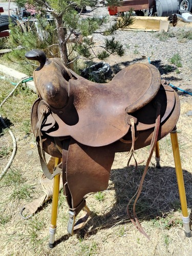 Rough out Leather Western Saddle - 14½" -15" Seat | eBay