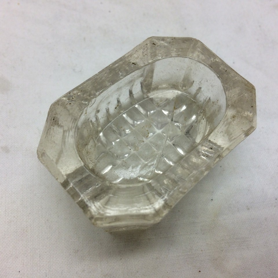 Vintage Small Glass Clear Salt Dip Server | eBay