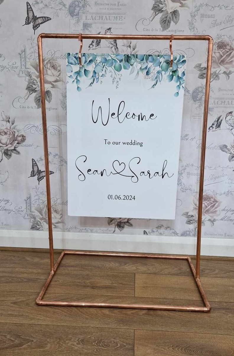 Copper wedding sign stand 60 photos - Astyledwedding.com