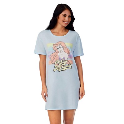 $34 Disney The Little Mermaid Womens Sleep Shirt Pajama Nightgown Gown ...