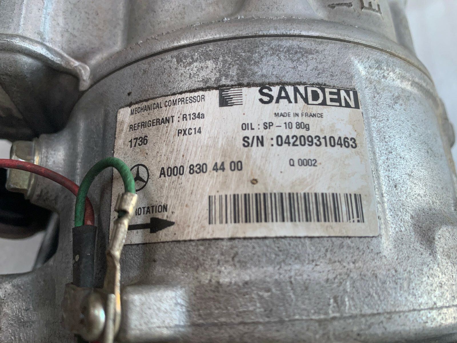 A0008304400 Compressor Air Con MERCEDES Class C (w205) Lim 2013 920214 ...