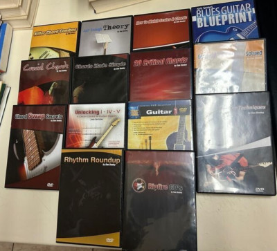 Guitar Instructional DVD Huge Lot Of 14 DVDs Chords Scales Blues DAN ...