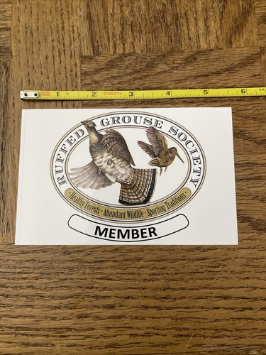 Ruffed Grouse Society Member Sticker | eBay