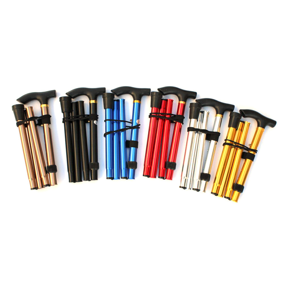 Aluminium Alloy Folding Cane Portable Hand Walking Stick Trekking ...