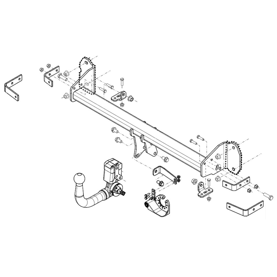 BRINK AHK für BMW 3er Limousine G20 ab 19 vertikal abnehmbar +13-pol E ...