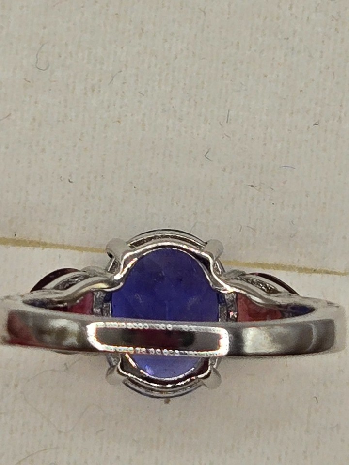 NATURAL FLUORITE (COLOR CHANGE) & UMBALITE GARNET ON 925 SILVER ...