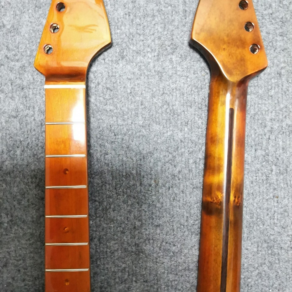 Stainless 21 Fret Guitar Neck Gloss Canada Maple Bone Nut for Fender ST ...