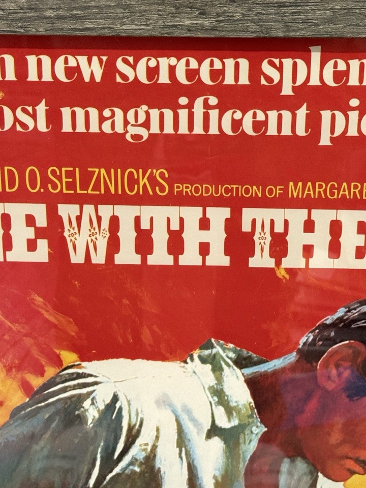Vintage Gone With The Wind Movie Poster Autographed Ann Rutherford JSA ...