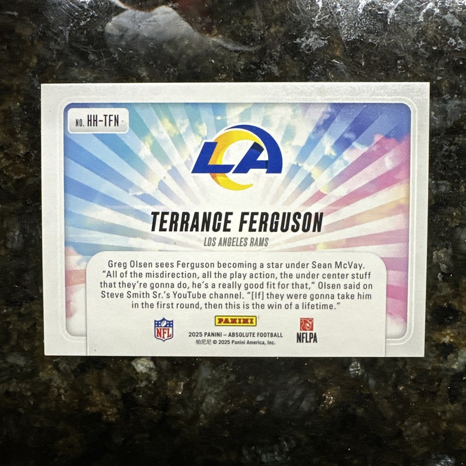 2025 Absolute Football - Terrance Ferguson - Hog Heaven - Rams - RC - # ...