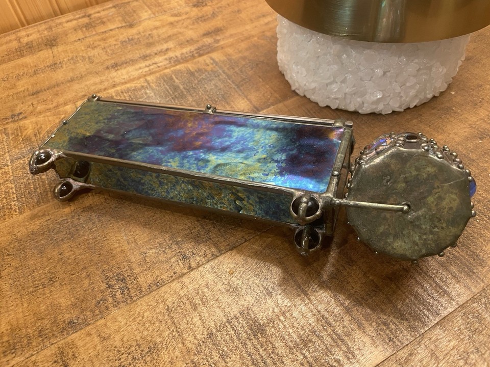 Sue Rioux The Sea Parrot Artist Signed Slag Stained Glass Kaleidoscope ...