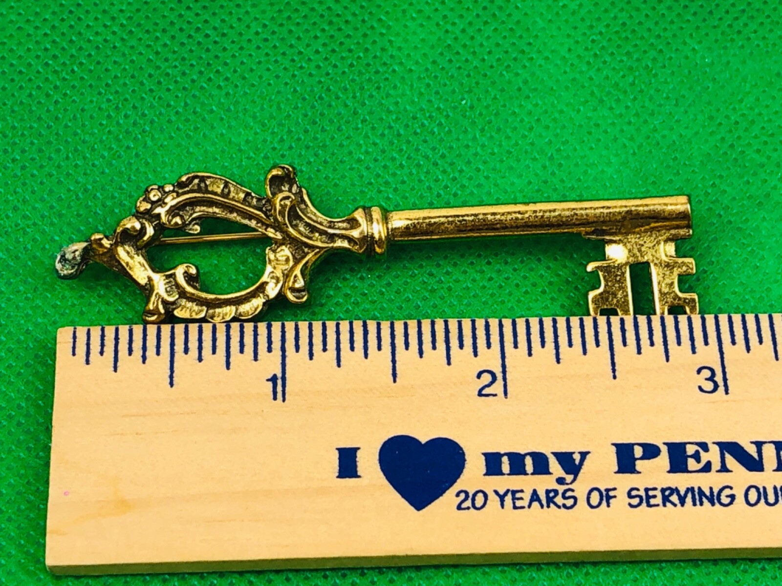 Zentall Vintage 1960s Gold Tone Ornate Key Brooch Collectible | eBay