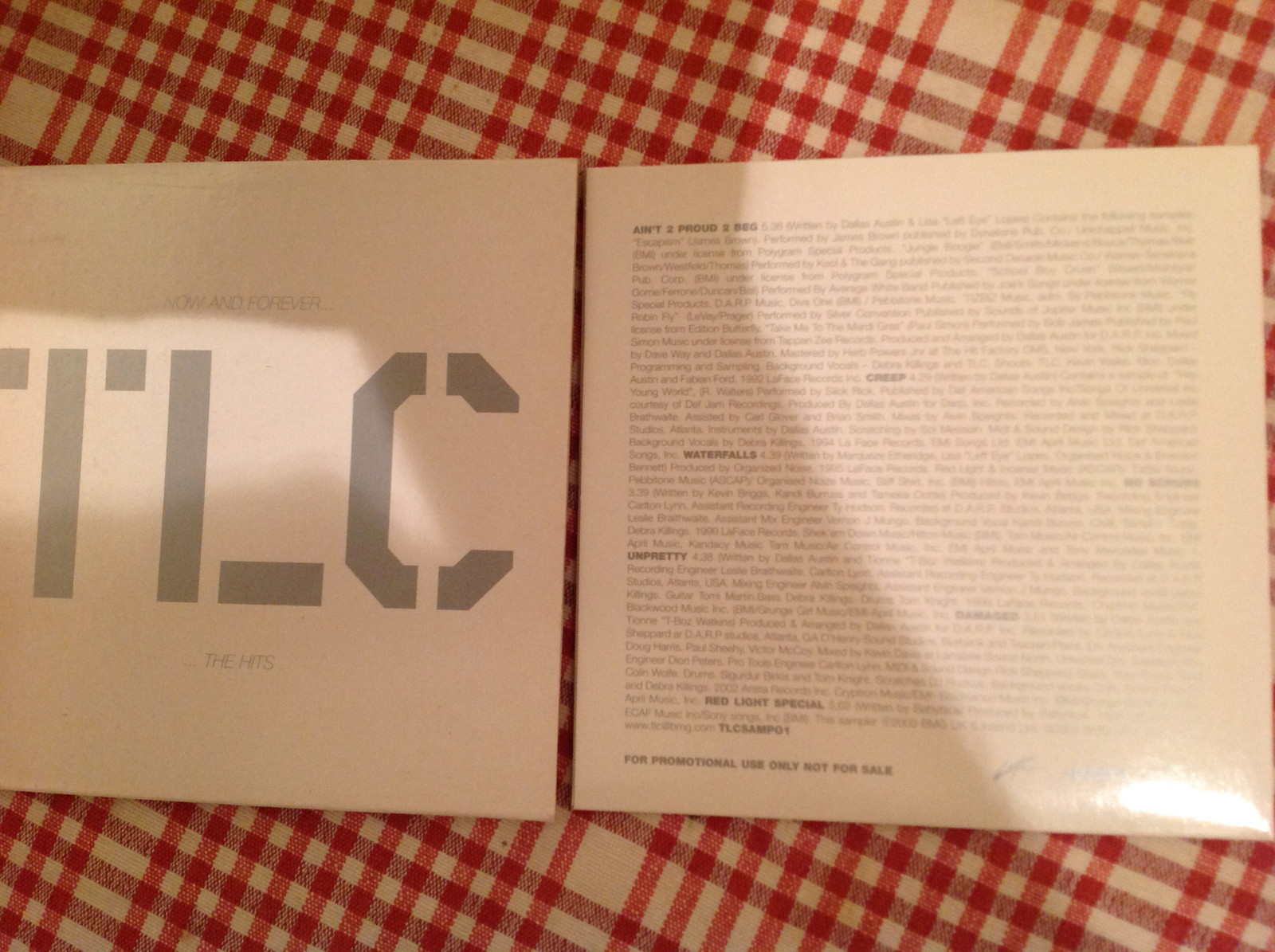 TLC - Now and Forever The Hits Promo CD EP Inc record company info C/N ...