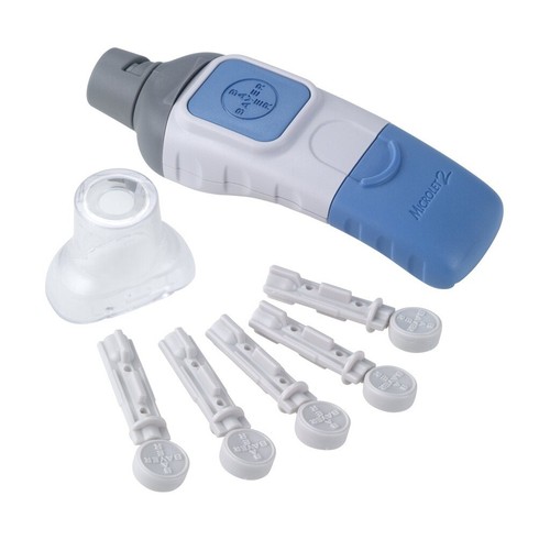 Microlet 2 Lancing Device + 10 Lancets Bayer Microlet2 Adjustable AST ...
