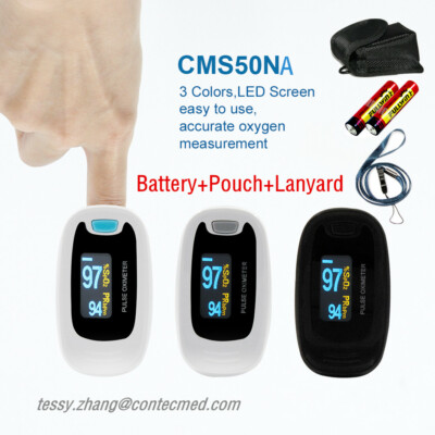 Finger Pulse Oximeter Blood Oxygen Saturation Heart Rate Measuring SpO2 ...