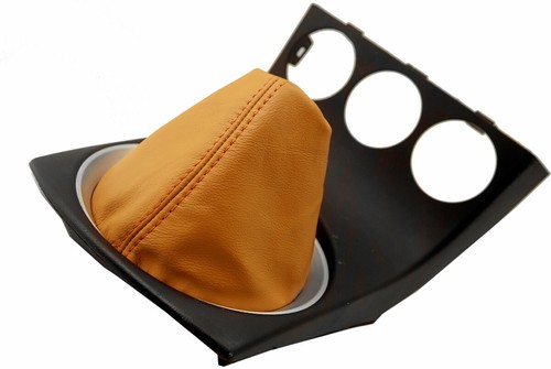 Manual Shift Boot Cover Leather for Nissan 350Z 2003-2008 Burnt Orange ...