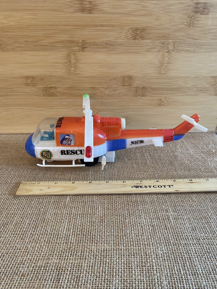 Durham Industries Plastic Wind Up Police Department Rescue Helicopter ...