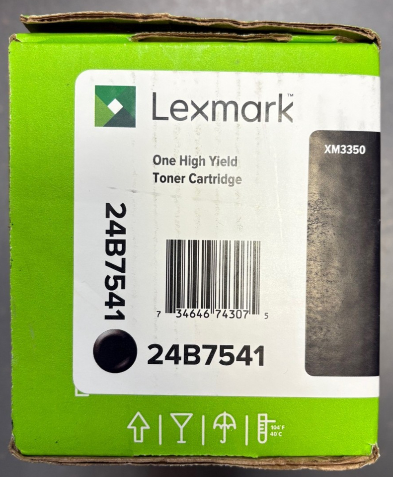 Genuine Lexmark 24B7541 Toner Cartridge Black M3350 XM3350 | eBay